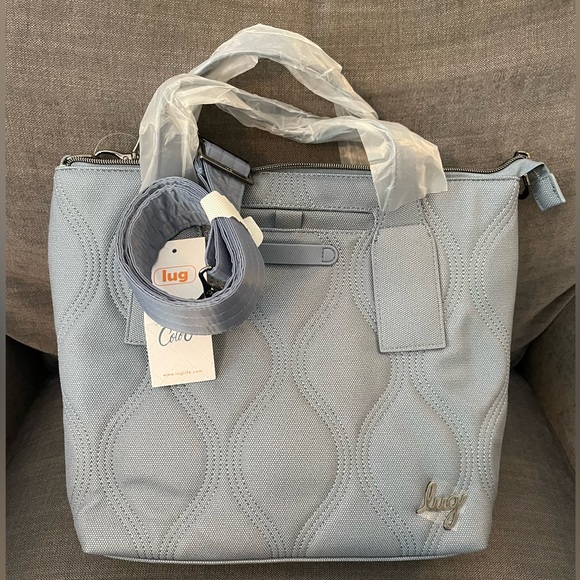 lug | Bags | New Lug Alto Matte Luxe Crossbody Tote Blue Moon Icepop ...